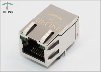 China Tab Spring Cat 5 1000 Base T 1x1 One Port RJ45 Female Jack For Home PNA / VoIP for sale