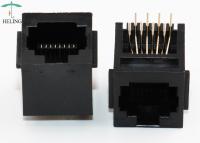 China 1.27 mm Terminal Pitch Vertical RJ45 Modular Jack 8P8C THT Top Entry for sale