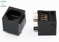 China 1.27 mm Terminal Pitch Vertical RJ45 Modular Jack 8P8C THT Top Entry for sale