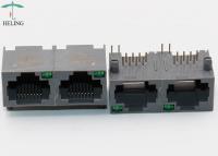 China Grey Color RJ45 Female Connector Through Hole Mounting Type For Ethernet Hubs Switches for sale