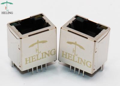 China 8P8C Vertical Network Connector RJ45 Modular Jack 180 Degree THT Mounting Type for sale