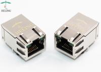 China Shielded 1000 Base - T Magnetic RJ45 Jack Tab Up With LED And EMI Finger for sale