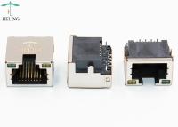 China Single Port RJ45 Connector PCB Mount Ultra Low Profile With LED Aligned for sale