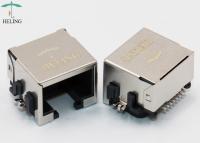 China Through Hole Low Profile RJ45 , Tab Up Female Lan SMT RJ45 Waterproof Connector for sale