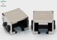 China Through Hole Low Profile RJ45 , Tab Up Female Lan SMT RJ45 Waterproof Connector for sale