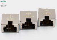 China Female Low Profile RJ45 Connector R / A Offset / Overhangs PCB Thru - Hole Mounting for sale