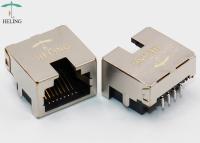 China Female Low Profile RJ45 Connector R / A Offset / Overhangs PCB Thru - Hole Mounting for sale