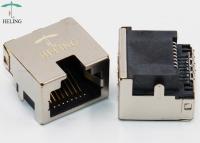 China Female Low Profile RJ45 Connector R / A Offset / Overhangs PCB Thru - Hole Mounting for sale