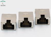 China Ultra Low Profile Cat5 Offset PCB RJ45 Modular Connector Thru Hole Mounting for sale