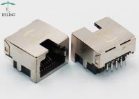 China Ultra Low Profile Cat5 Offset PCB RJ45 Modular Connector Thru Hole Mounting for sale