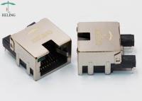 China Through Hole Customized Low Profile RJ45 , Tab Up Female Lan Connector for sale