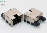 China Through Hole Customized Low Profile RJ45 , Tab Up Female Lan Connector for sale
