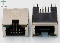 China Through Hole Customized Low Profile RJ45 , Tab Up Female Lan Connector for sale