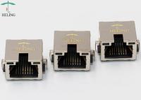 China 8P8C Brass Shielded PCB RJ45 Jack , Brass Shielded PCB Mount RJ45 Connector for sale