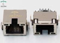China 8P8C Brass Shielded PCB RJ45 Jack , Brass Shielded PCB Mount RJ45 Connector for sale