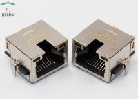 China 8P8C Brass Shielded PCB RJ45 Jack , Brass Shielded PCB Mount RJ45 Connector for sale