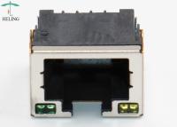China Through Hole PCB Mount RJ45 Jack 8P8C One Port Side Entry Built - In LED for sale