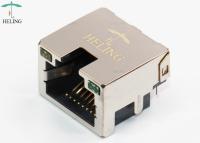 China Through Hole PCB Mount RJ45 Jack 8P8C One Port Side Entry Built - In LED for sale