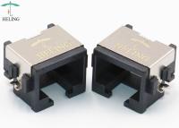 China Brass Shielded Low Profile RJ45 , Tab Up Female Lan SMT Connector RJ45 Waterproof for sale