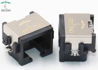 China Brass Shielded Low Profile RJ45 , Tab Up Female Lan SMT Connector RJ45 Waterproof for sale