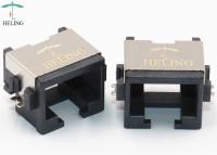 China Brass Shielded Low Profile RJ45 , Tab Up Female Lan SMT Connector RJ45 Waterproof for sale