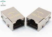 China 100 Base T Integrated Magnetics RJ45 Brass Shielded Right Angle Side Entry for sale