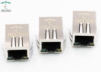 China Right Angle Integrated Connector Modules 8P8C Single Port With GRN / YEL LED for sale