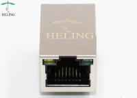 China Surge Projection RJ45 100Base T , 100M 1 x 1 RJ45 Connector With Magnetics for sale