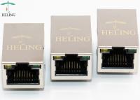 China Surge Projection RJ45 100Base T , 100M 1 x 1 RJ45 Connector With Magnetics for sale