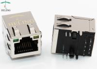 China 8P8C EMI Gasket 100Base T Connector Integrated Magnetics Shielded With LED for sale
