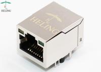 China Brass Shielded RJ45 100Base T Single Port Built - In LED For Ethernet Router for sale