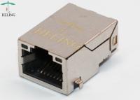 China 1.27mm Terminal Pitch 1000Base T RJ45 , Right Angle Female RJ45 Receptacle for sale