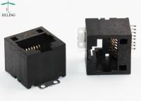 China Black Housing RJ45 Vertical Connector No - Shielding Shell For Hubs / Router for sale