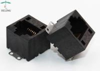 China Black Housing RJ45 Vertical Connector No - Shielding Shell For Hubs / Router for sale