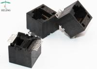 China Black Housing RJ45 Vertical Connector No - Shielding Shell For Hubs / Router for sale