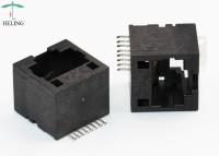 China Black Housing RJ45 Vertical Connector No - Shielding Shell For Hubs / Router for sale