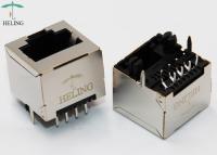 China THT / DIP Mounting Vertical RJ45 Jack , RJ45 Ethernet Adapter Tab Up Latch Direction for sale