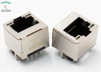 China One Port Vertical RJ45 Jack PCB Mount , Customized Female LAN Cable Jack for sale