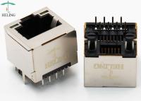 China One Port Vertical RJ45 Jack PCB Mount , Customized Female LAN Cable Jack for sale