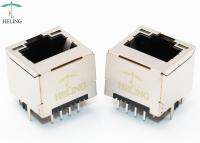 China One Port Vertical RJ45 Jack PCB Mount , Customized Female LAN Cable Jack for sale