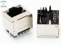 China One Port Vertical RJ45 Jack PCB Mount , Customized Female LAN Cable Jack for sale