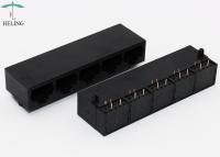 China Black R / A 1 X 5 Ports RJ45 Female Connector 10P4C Ethernet Port For DSL / ADSL for sale