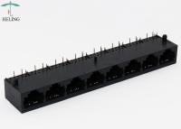 China Unshielded 1 X 8 Port 10P4C RJ45 Female Connector For PC Motherboard / Hub / Internet for sale