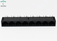 China Unshielded 1 X 8 Port 10P4C RJ45 Female Connector For PC Motherboard / Hub / Internet for sale