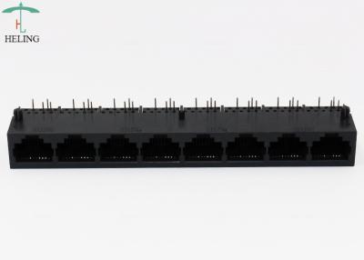 China Unshielded 1 X 8 Port 10P4C RJ45 Female Connector For PC Motherboard / Hub / Internet for sale
