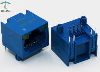 China 8 Pin Right Angle RJ45 Ethernet Jack Lan Connector For Network Hub / Switches for sale