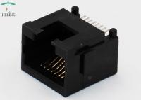 China Customized Through Hole Low Profile RJ45 , Tab Up Female Lan SMT Connector for sale