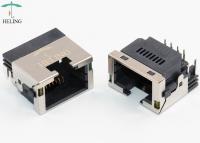 China 8 Pin Right Angle Female RJ45 Crimp Connector For Ethernet Router for sale