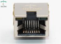 China Single Port 8p8c Low Profile RJ45 Jack Latch Tab Up THT  R / A 90 Degree for sale