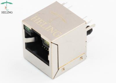 China 8P8C RJ45 Shielded Connector Vertical Type With LED Indicator Pipe for sale